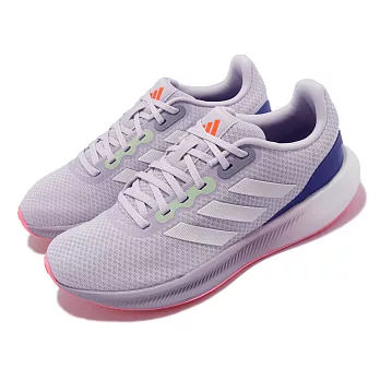 博客來-adidas 慢跑鞋 Runfalcon 3 W 女鞋 紫 藍 緩震 運動鞋 路跑 愛迪達 HQ1474