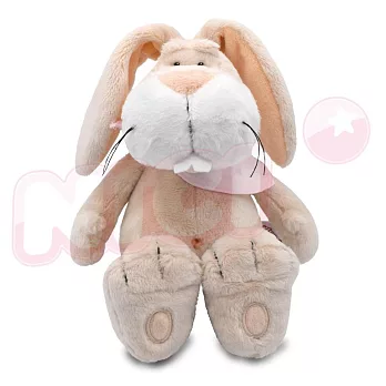 博客來-NICI 25cm復古大耳兔坐姿玩偶-米白