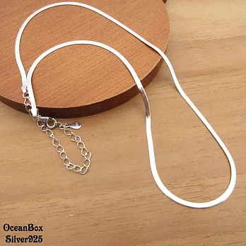博客來-2mm寬35+7.5cm延長鍊。義大利S925純銀蛇鍊.單鍊 (外鍍專櫃級正白K)