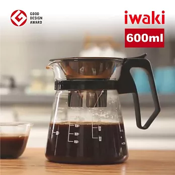 博客來-【iwaki】日本品牌耐熱玻璃滴漏式咖啡壺-600ml(原廠總代理)
