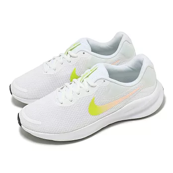 博客來-Nike 慢跑鞋 Wmns Revolution 7 女鞋 白 橘綠 輕量 緩衝 運動鞋 FB2208-103