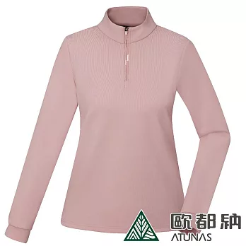 博客來-【ATUNAS 歐都納】女款經典保暖立領拉鍊衫A2PS2341W- L 霧粉