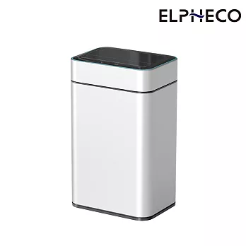 博客來-ELPHECO 20L 不鏽鋼雙開除臭炫光感應垃圾桶 ELPH228DU 白色
