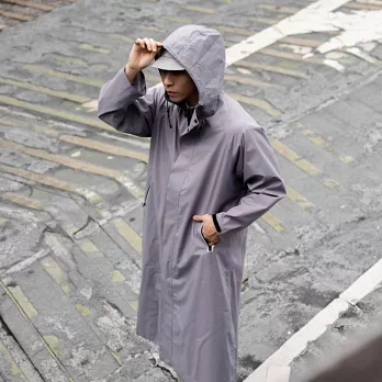 博客來-【INUNDER】MECOVER Pro｜ 輕防水風衣外套- 煙嶼灰M-L