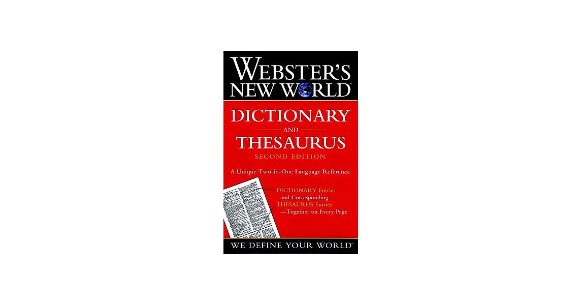 博客來-Webster’s New World Dictionary and Thesaurus, 2nd Edition (Paper ...