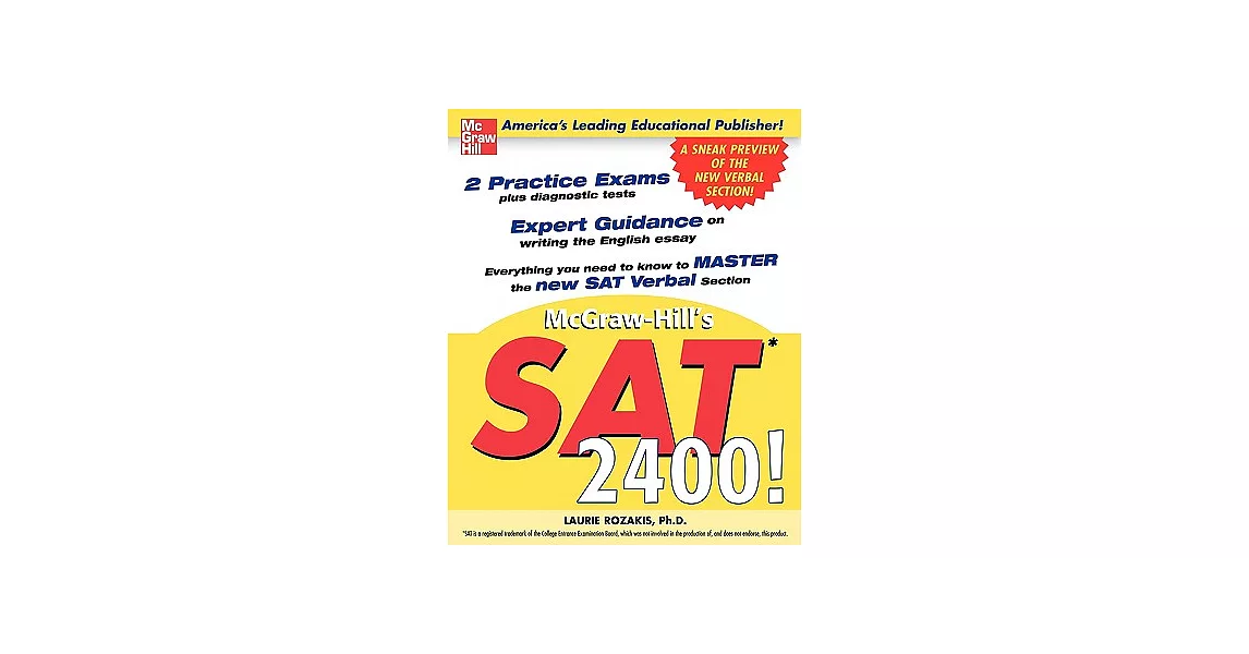 博客來-McGraw-Hill’s Sat 2400!: A Sneak Preview of the New Sat I Verbal ...