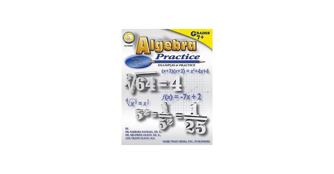 博客來-Algebra Practice Book Grades 7+