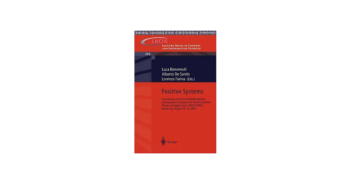 博客來-Positive Systems: Proceedings of the First Multidisciplinary ...