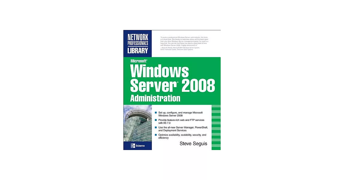 博客來-Microsoft Windows Server 2008 Administration