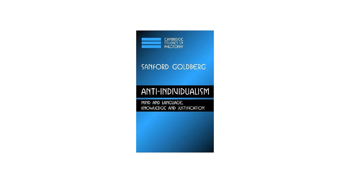 博客來-Anti-Individualism: Mind and Language, Knowledge and Justification