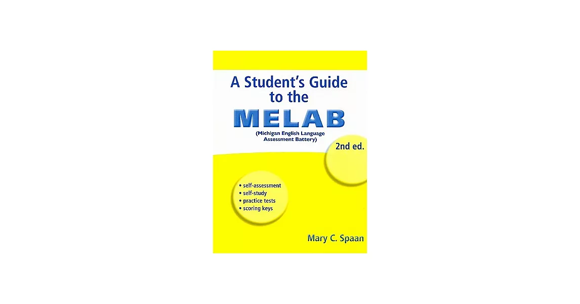 博客來-A Student’s Guide to the MELAB