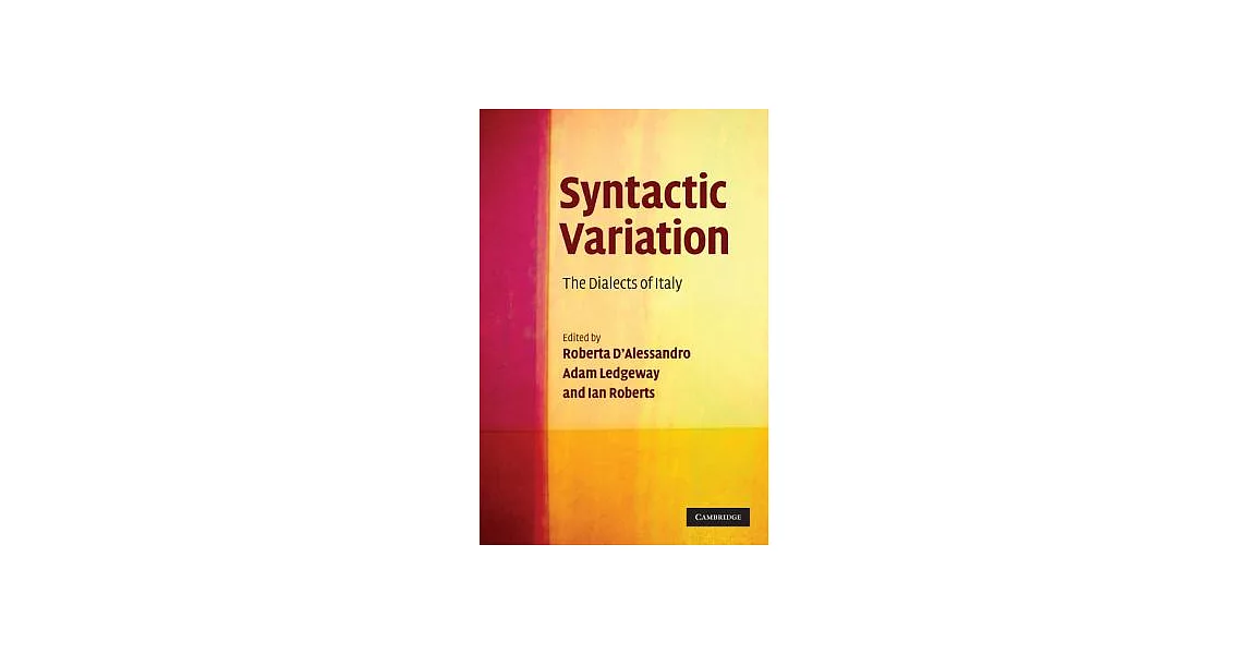 博客來-Syntactic Variation: The Dialects of Italy