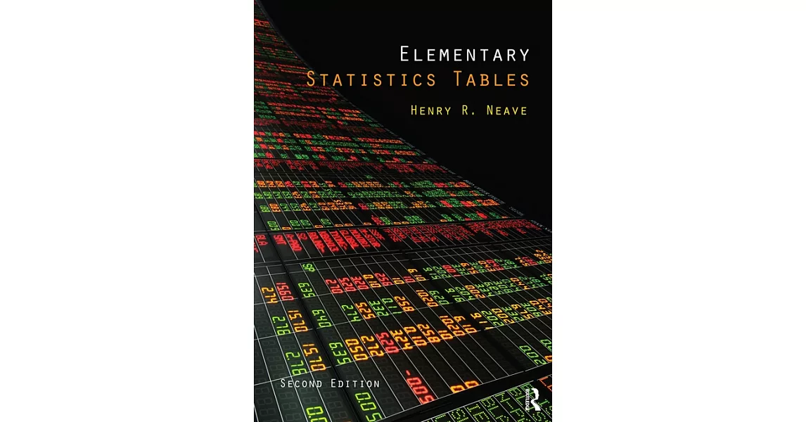 博客來-Elementary Statistics Tables