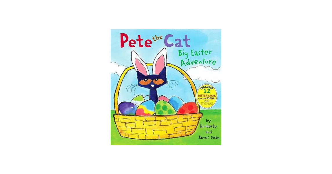 博客來-Pete the Cat: Big Easter Adventure [With 12 Easter Cards and Poster]