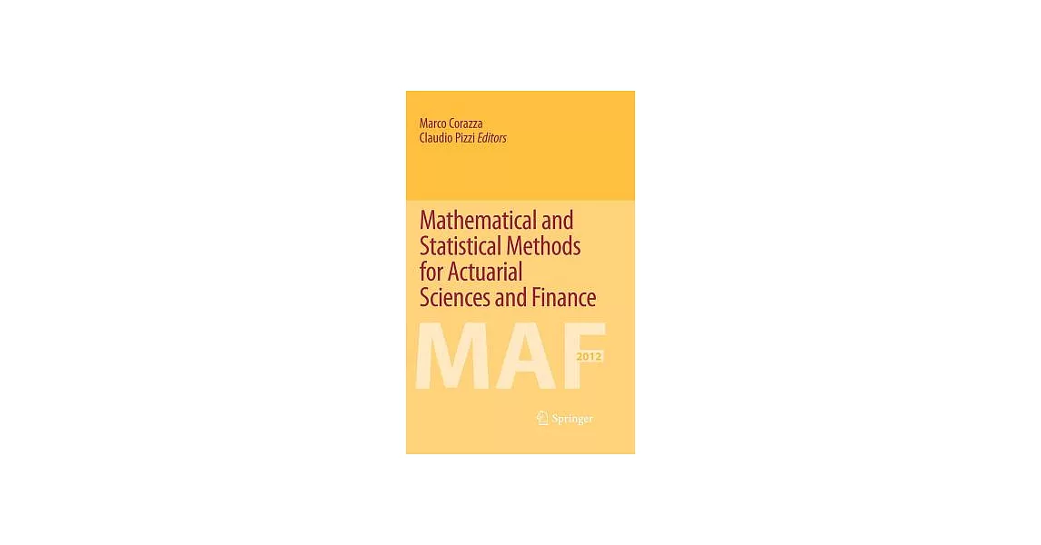博客來-Mathematical and Statistical Methods for Actuarial Sciences and Finance