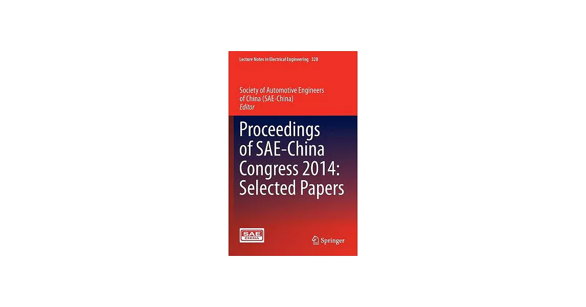 博客來-Proceedings of Sae-china Congress 2014: Selected Papers