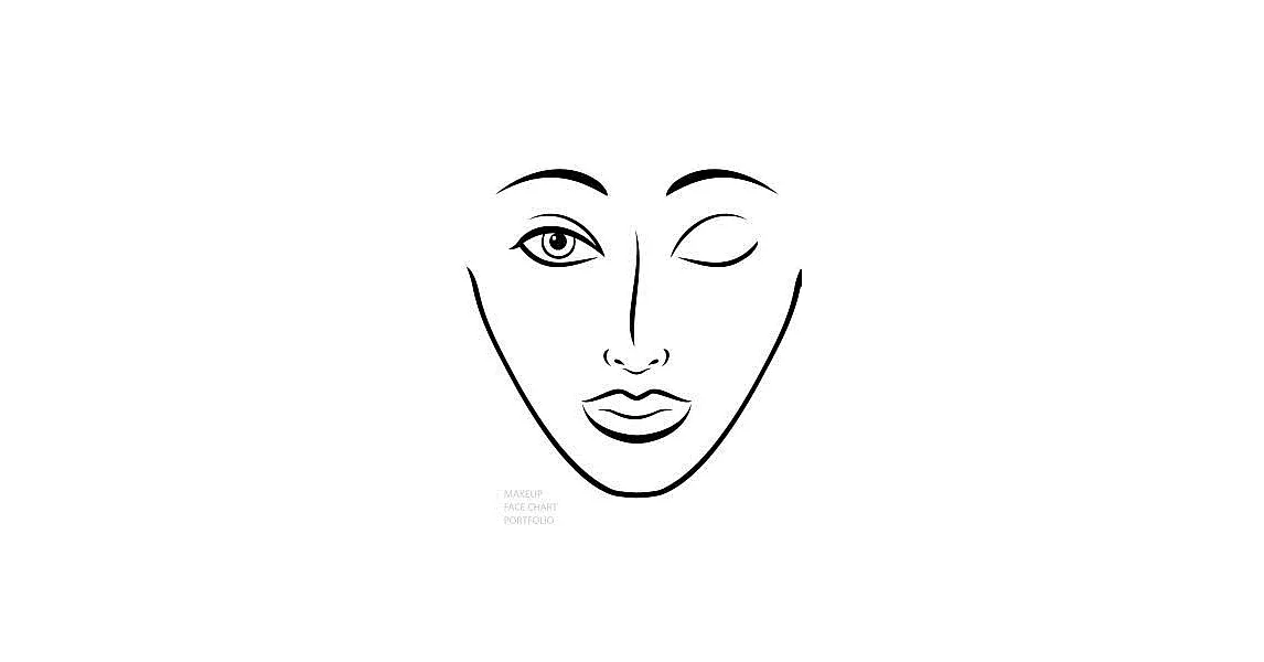 博客來-Makeup Face Chart Portfolio: Extra Large Face Chart