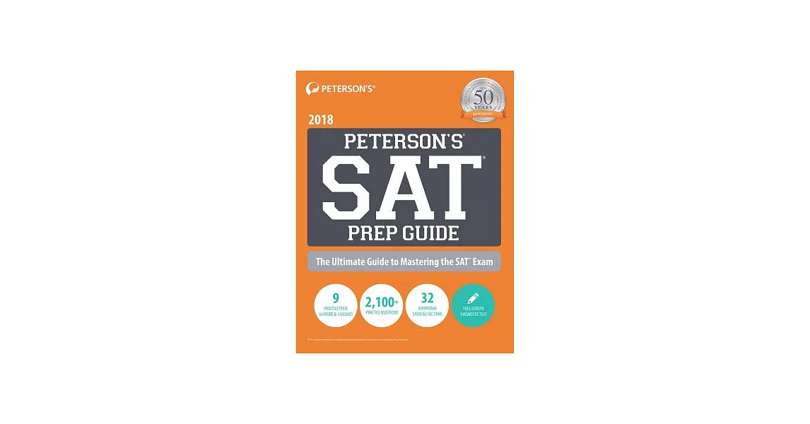 博客來-Peterson’s SAT Prep Guide 2018: The Ultimate Guide to Mastering the Sat