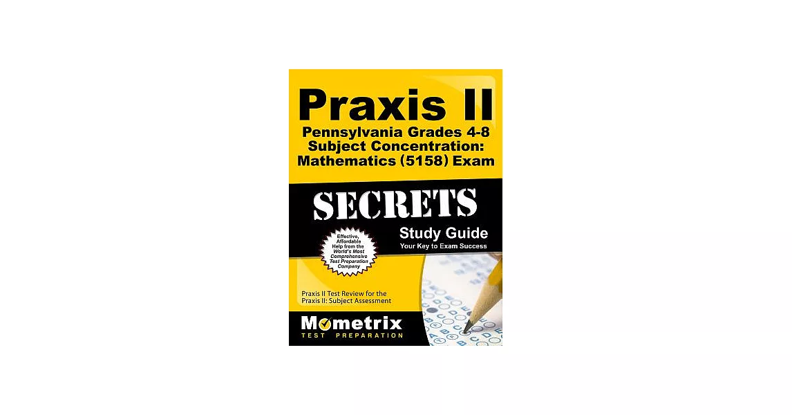博客來-Praxis II Pennsylvania Grades 4-8 Subject Concentration Mathematics ...