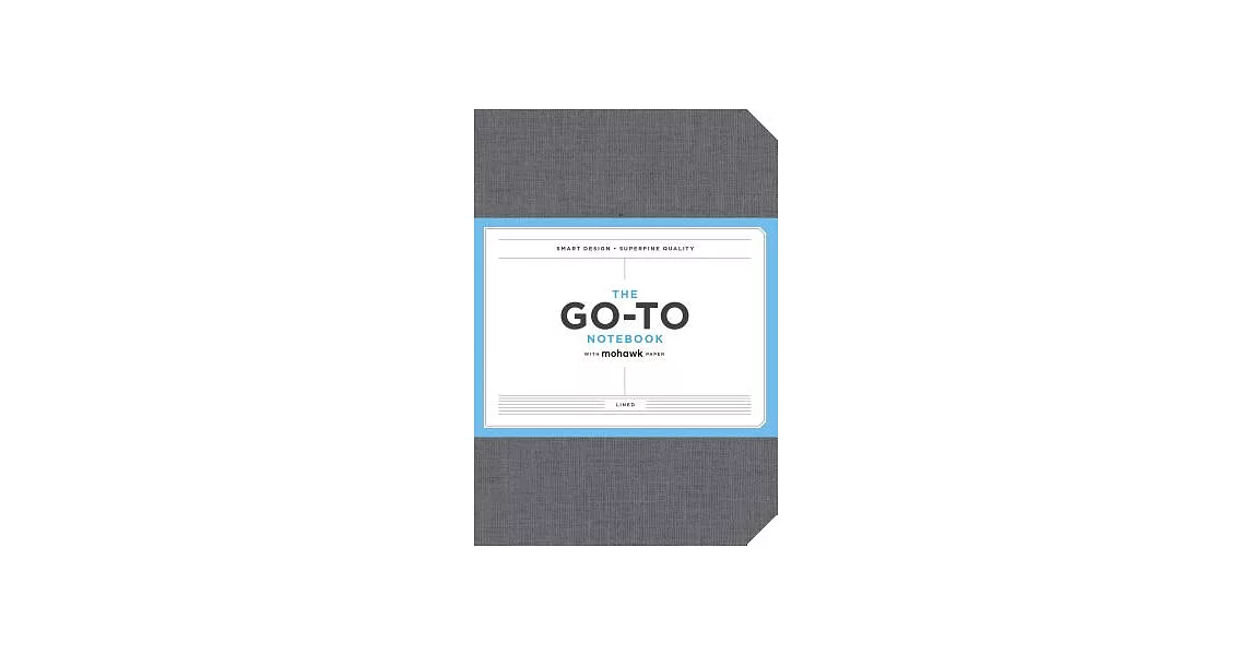 博客來-The Go-To Notebook With Mohawk Paper, Slate Grey Lined