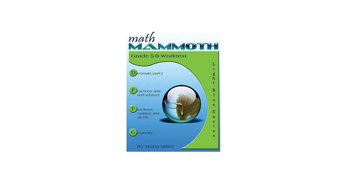 博客來-Math Mammoth Grade 5-B Worktext