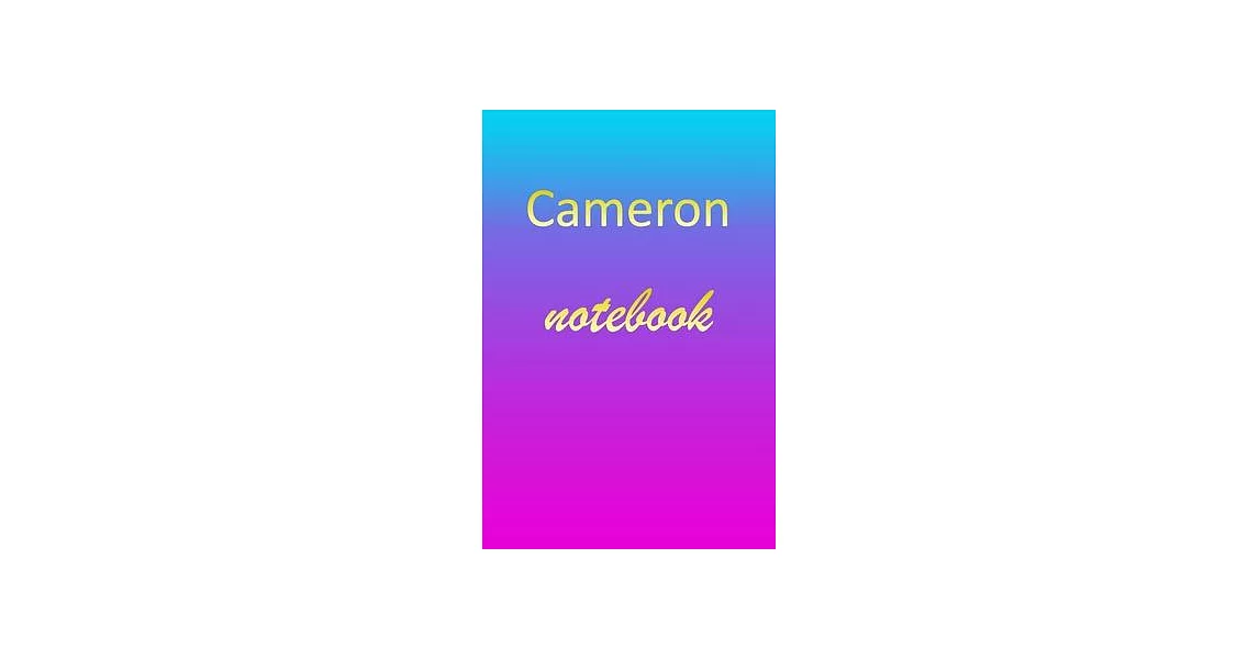 博客來-Cameron: Blank Notebook - Wide Ruled Lined Paper Notepad - Writing ...
