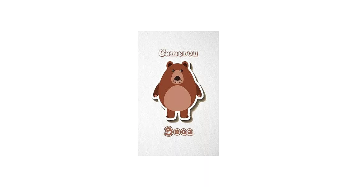 博客來-Cameron Bear A5 Lined Notebook 110 Pages: Funny Blank Journal For ...