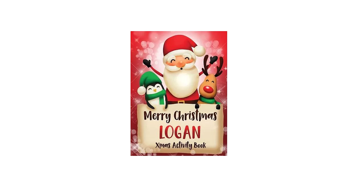 博客來-Merry Christmas Logan: Fun Xmas Activity Book, Personalized for ...