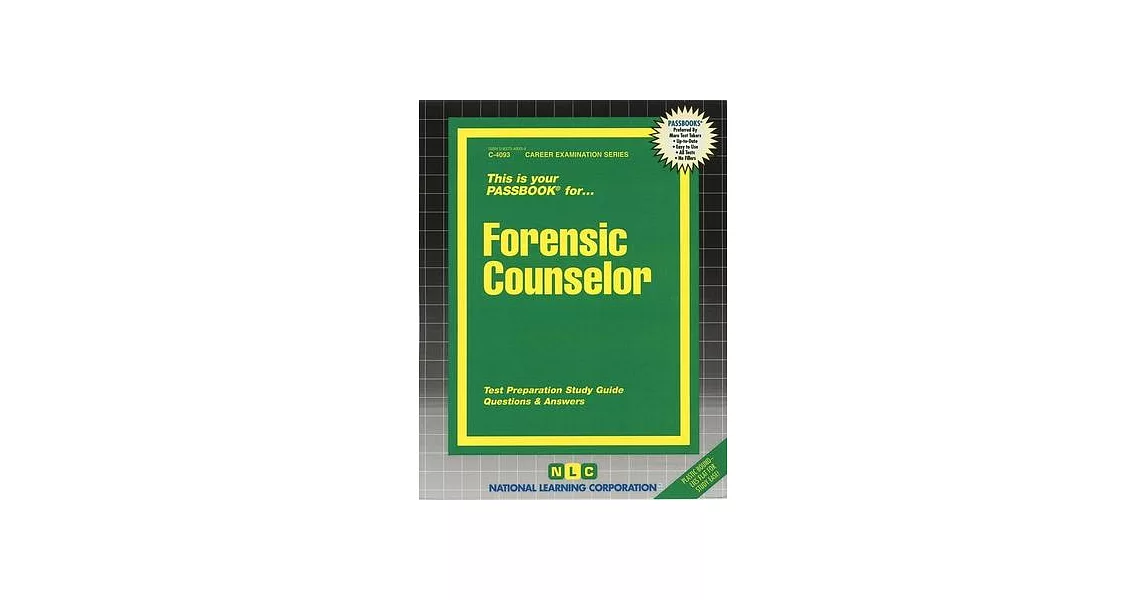 博客來-Forensic Counselor: Passbooks Study Guide