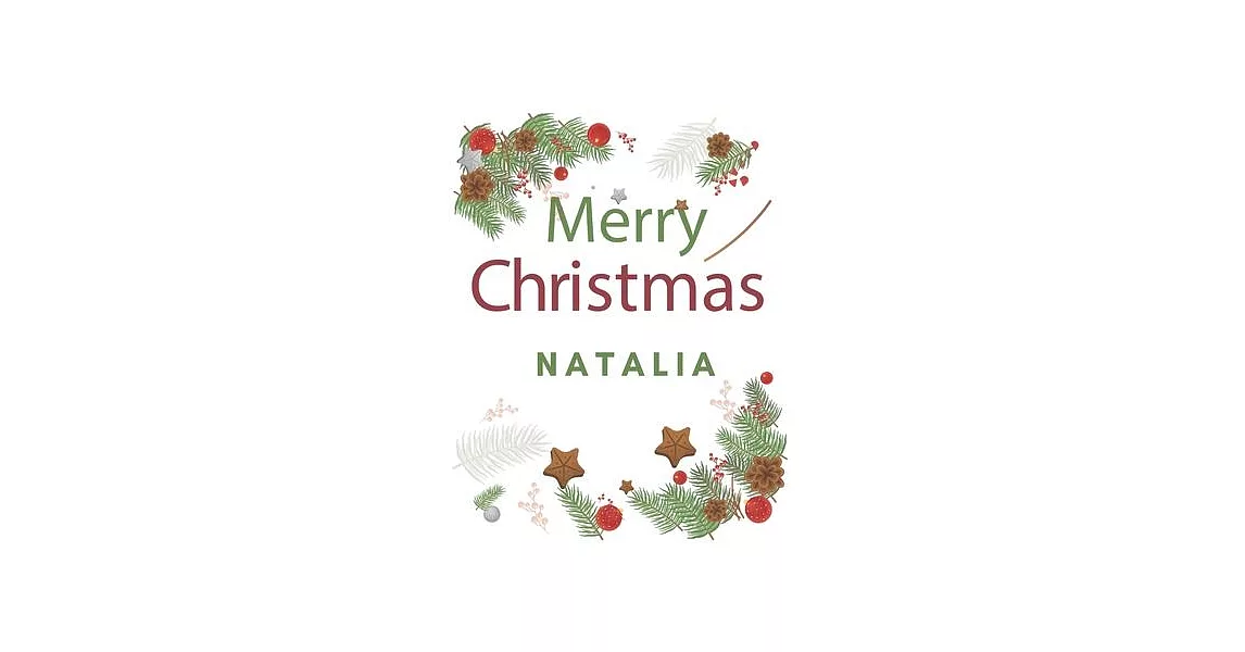 博客來-Merry Christmas Natalia: Merry Christmas Year Planner Goal Journal ...