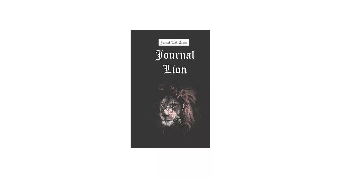 博客來-Lion Journal: 6x9 inch Lined journal or diary or notebook to write ...
