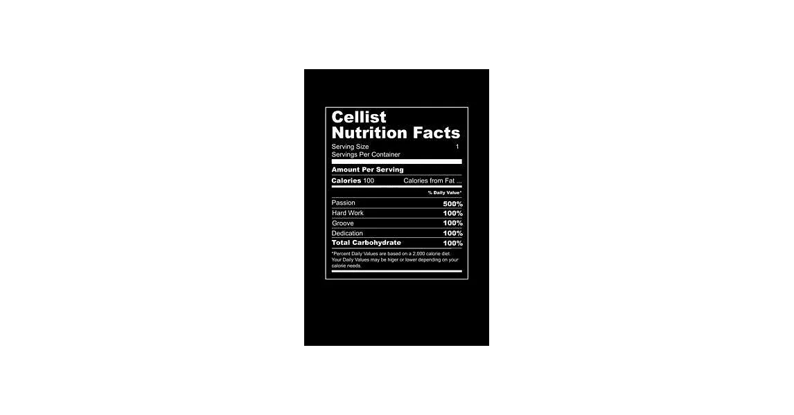 博客來-Cellist Nutrition Facts: Grab this journal for a cello player who ...