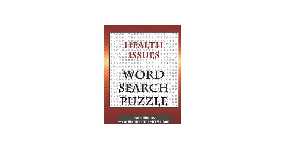 博客來-Health Issues WORD SEARCH PUZZLE +300 WORDS Medium To Extremely ...