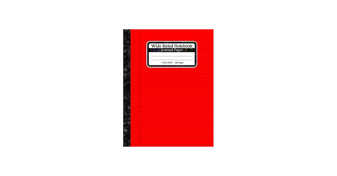 博客來-Wide Ruled Notebook Journal Paper: Lined Journal Composition Paper ...