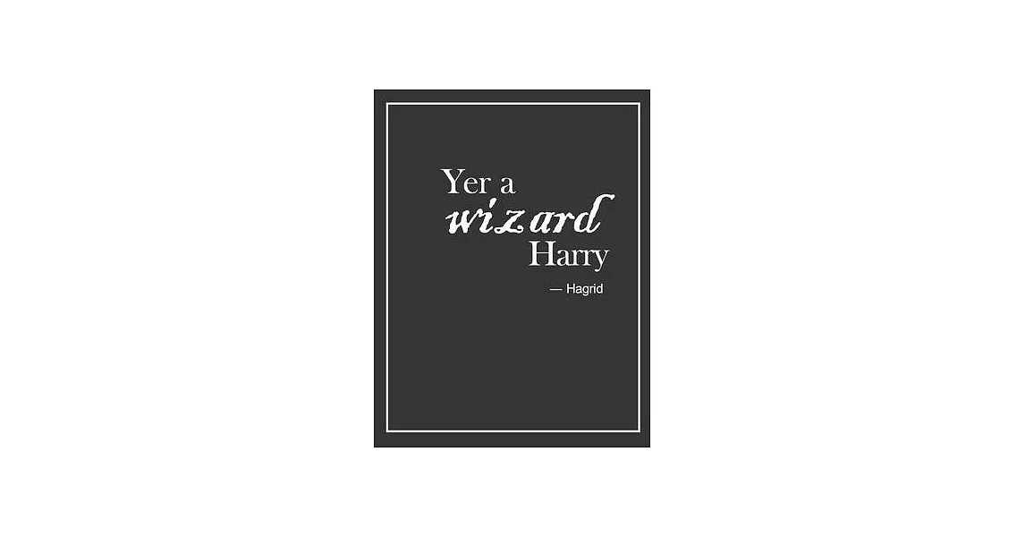 博客來-Harry Potter Hagrid Inspired Quote Notebook, Journal & Exercise Book