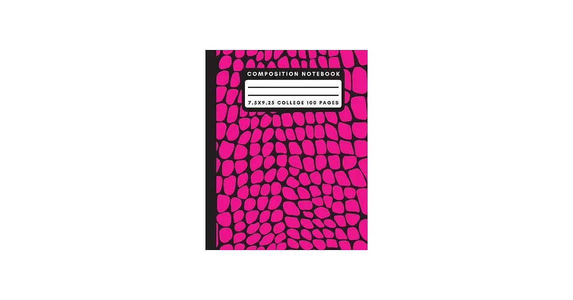 博客來-Composition Notebook: Pink Crocodile Print Composition Notebook ...