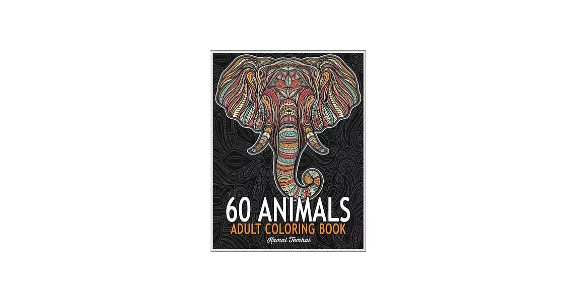 博客來-60 Animals: An Adult Coloring Book: Stress Relieving Designs ...