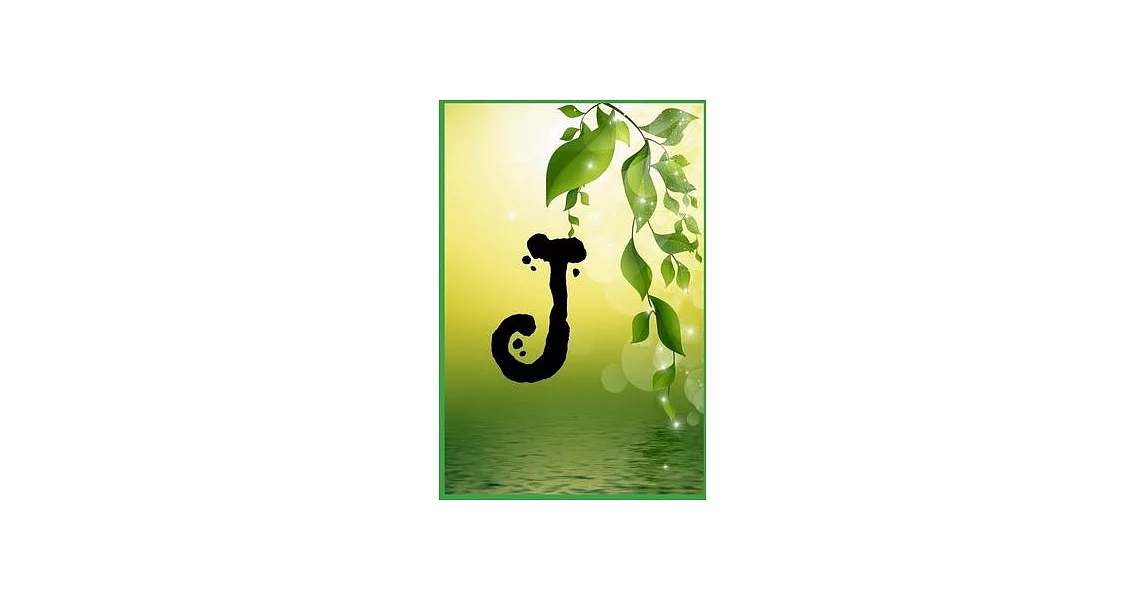 博客來-J: Monogram Initial: J Notebook for Women and Girls, green Floral 9 x 9