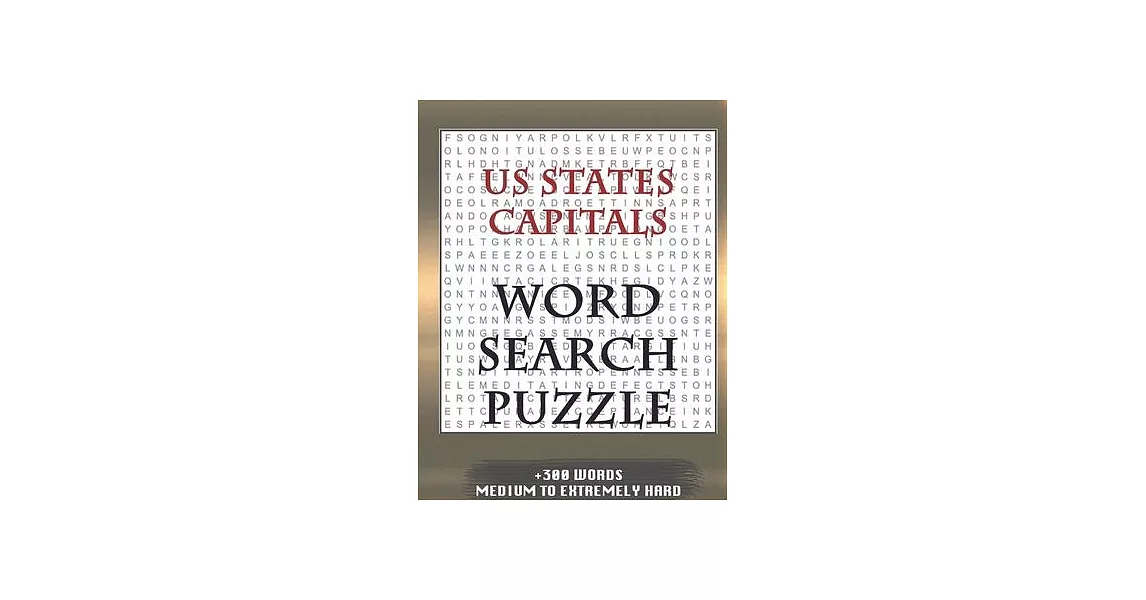 博客來-US States Capitals WORD SEARCH PUZZLE +300 WORDS Medium To ...