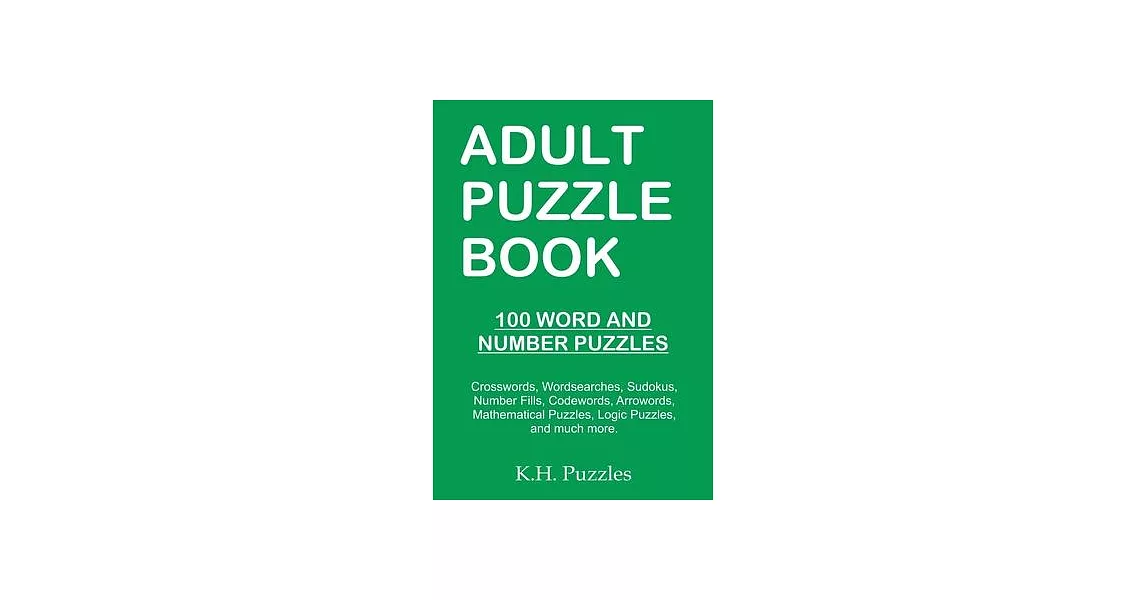 博客來-Adult Puzzle Book: 100 Word and Number Puzzles
