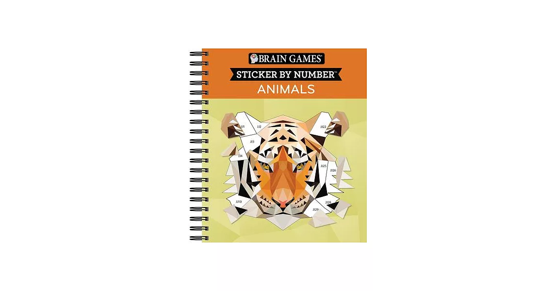博客來-Sticker by Number Animals: Brain Games