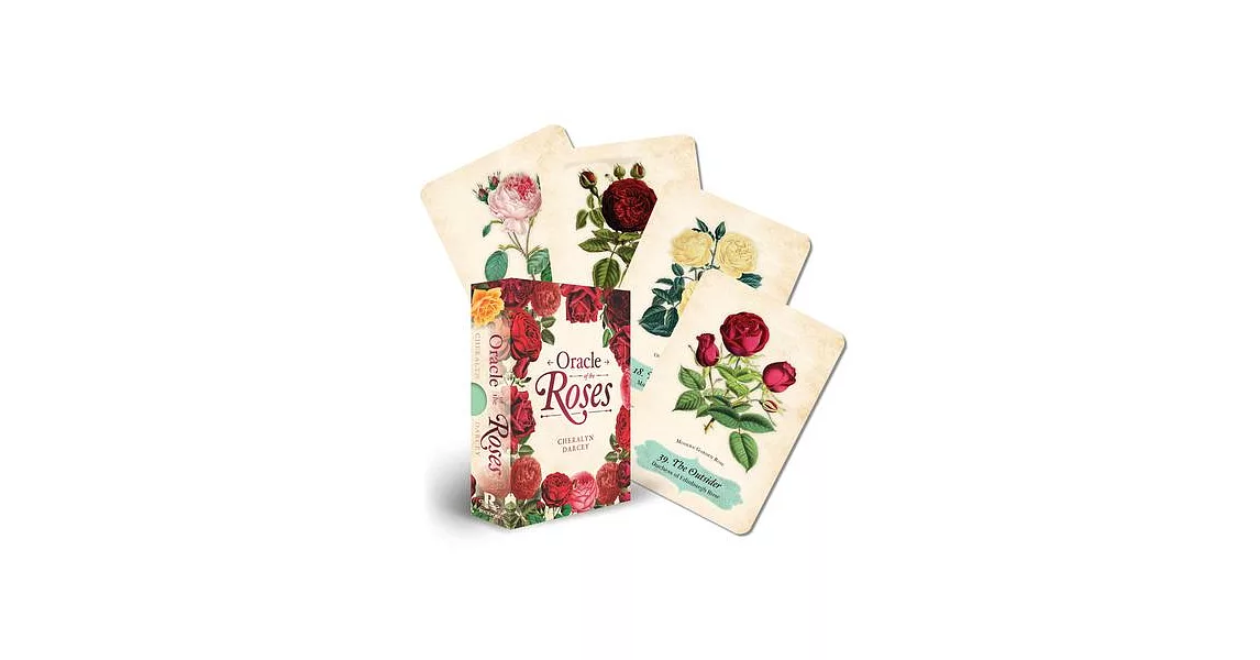 博客來-Oracle of the Roses: 44 Gilded-Edge Full-Color Cards and 144-Page Book