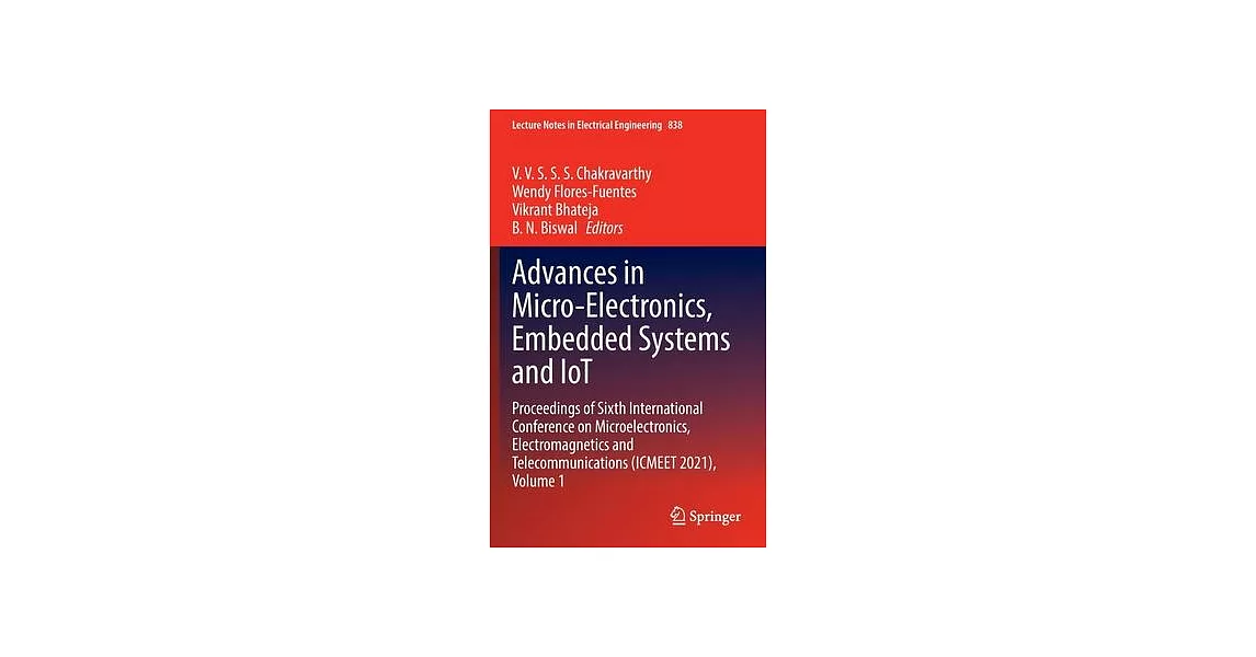 博客來-Advances in Micro-Electronics, Embedded Systems and IoT ...