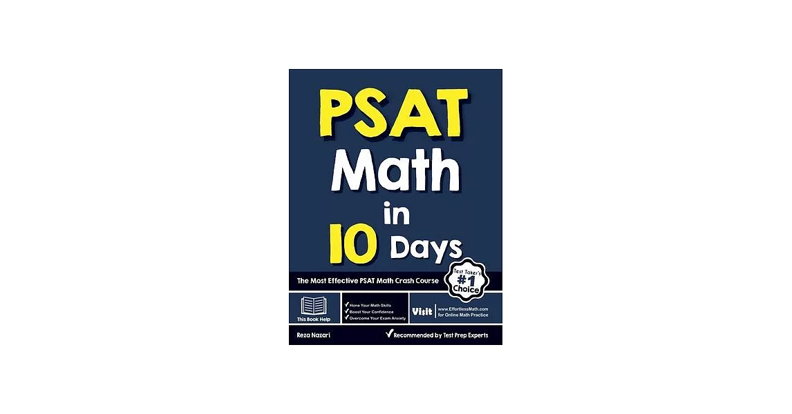 博客來-PSAT Math in 10 Days: The Most Effective PSAT Math Crash Course