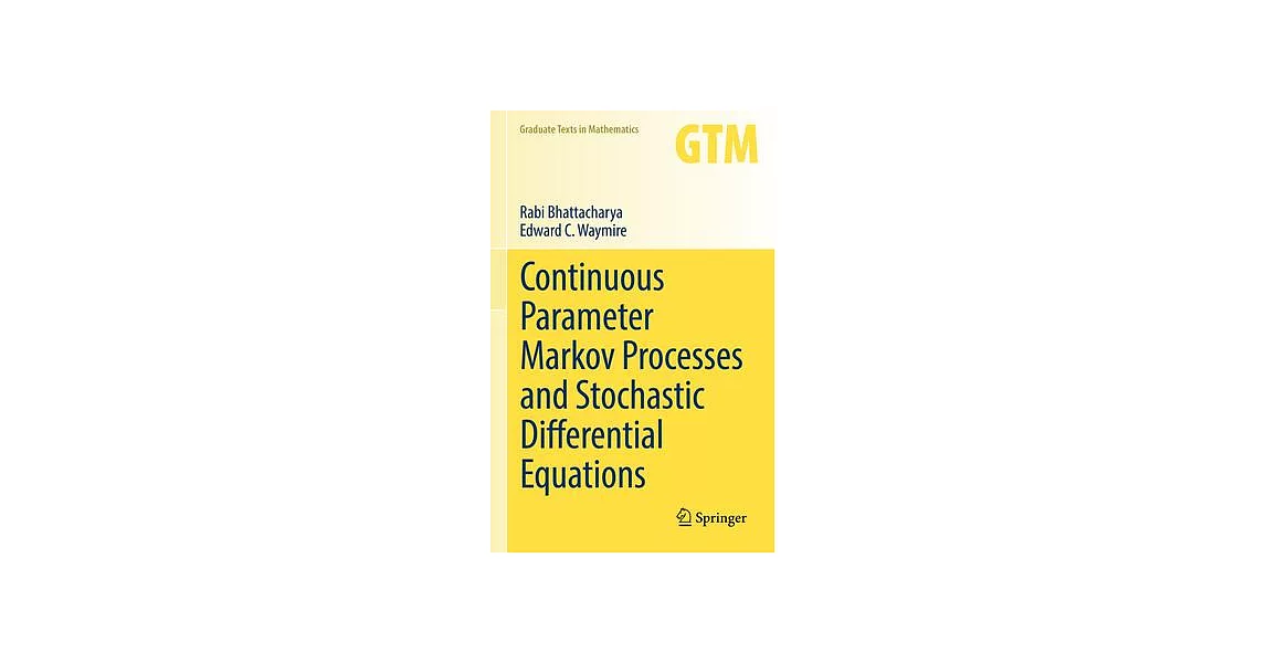 博客來-Continuous Parameter Markov Processes and Stochastic Differential Equations