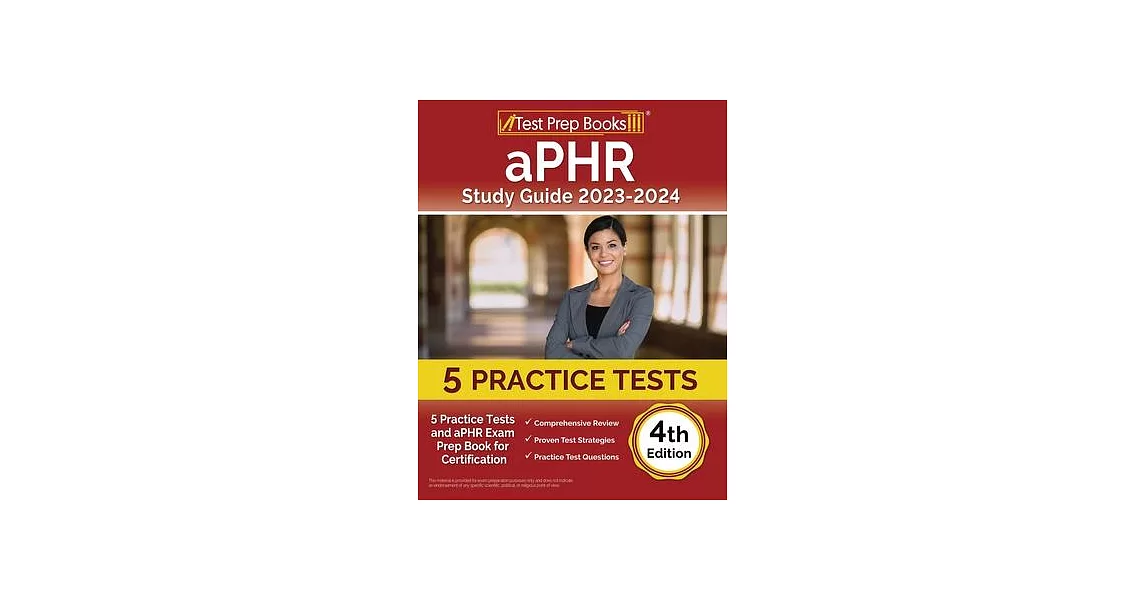 博客來-aPHR Study Guide 2023-2024: 5 Practice Tests and aPHR Exam Prep ...