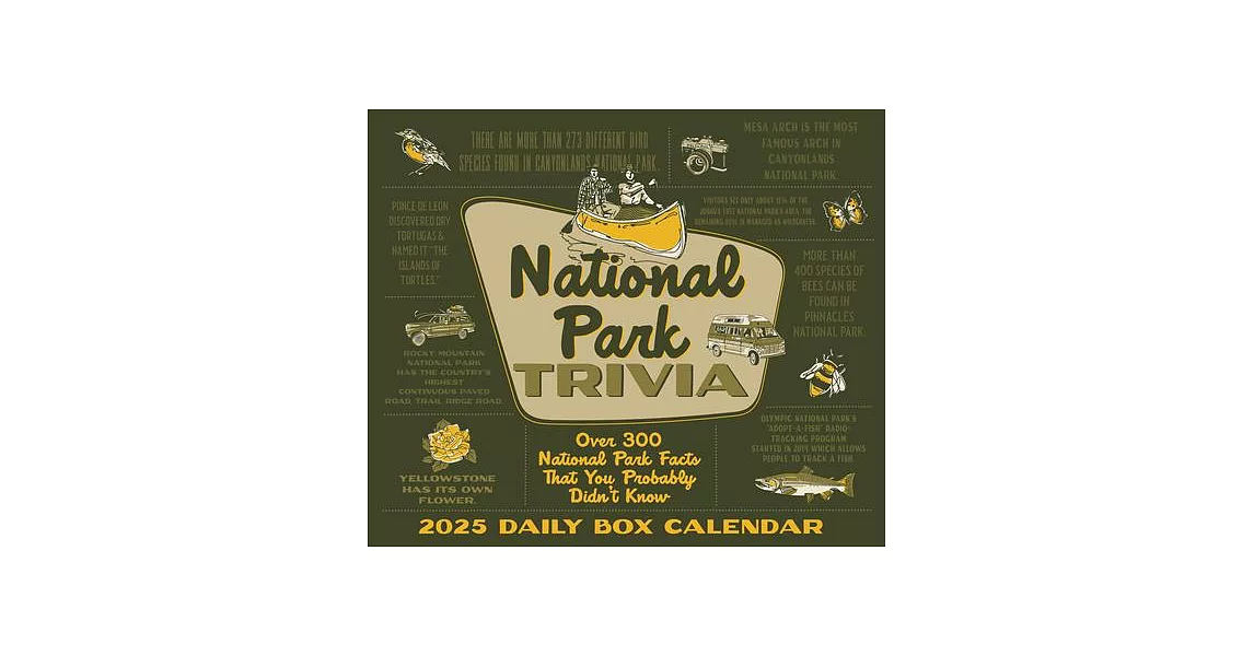 博客來-National Park Trivia 2025 6.2 X 5.4 Box Calendar
