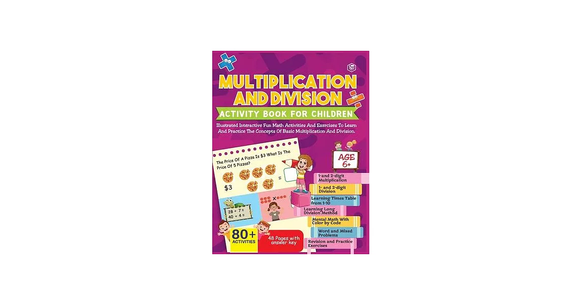 博客來-Multiplication and Division Activity Book For Children - 80 ...
