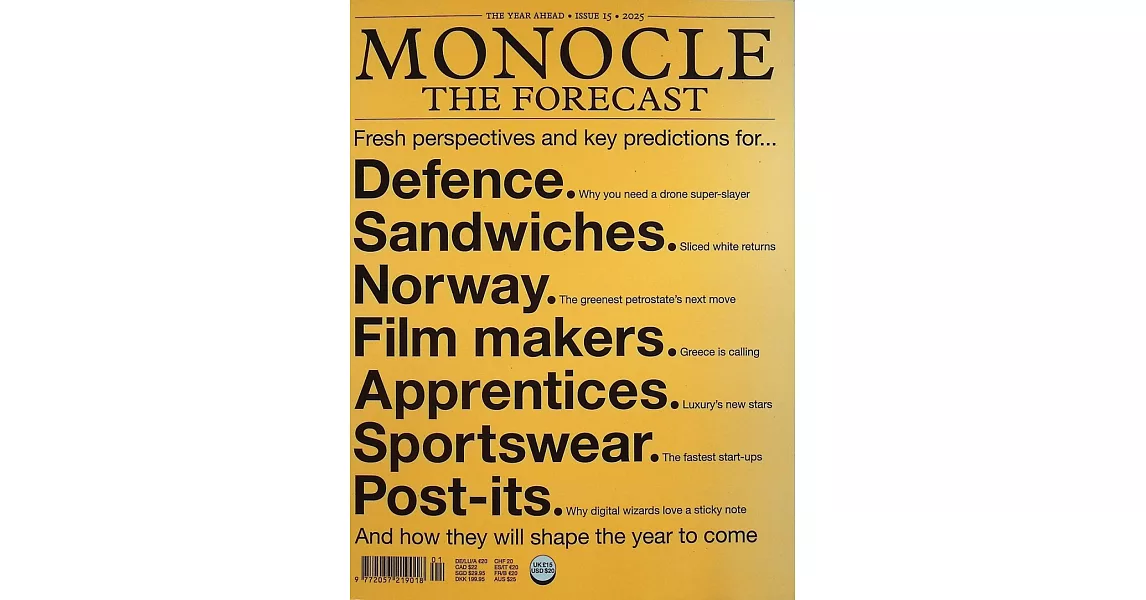 博客來-MONOCLE:The Forecast 第15期/2025