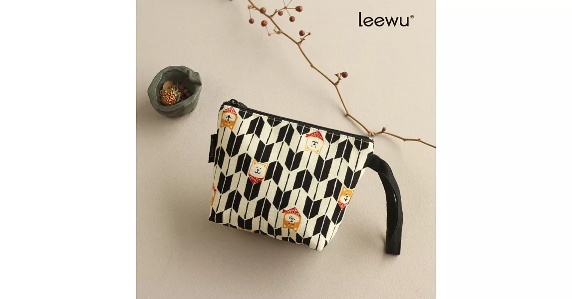 博客來-leewu 京都季彩│小拎包 ‧ 小柴犬箭羽紋(吉)